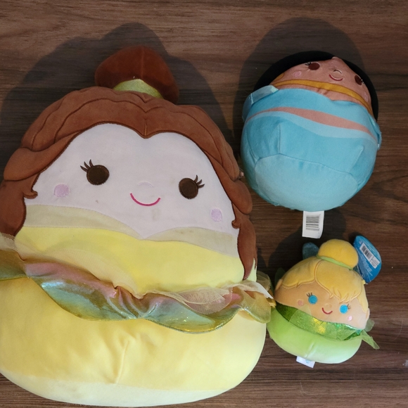 Disney | Toys | Squishmallow Disney Princess Plush Set Belle Jasmine ...